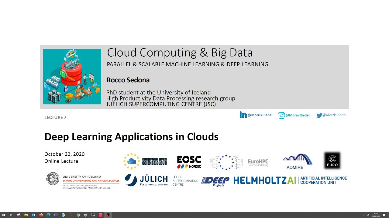 2020 Cloud Computing And Big Data Lecture 7 Deep Learning Applications In Clouds Part2 ๐ป Youtube 8762