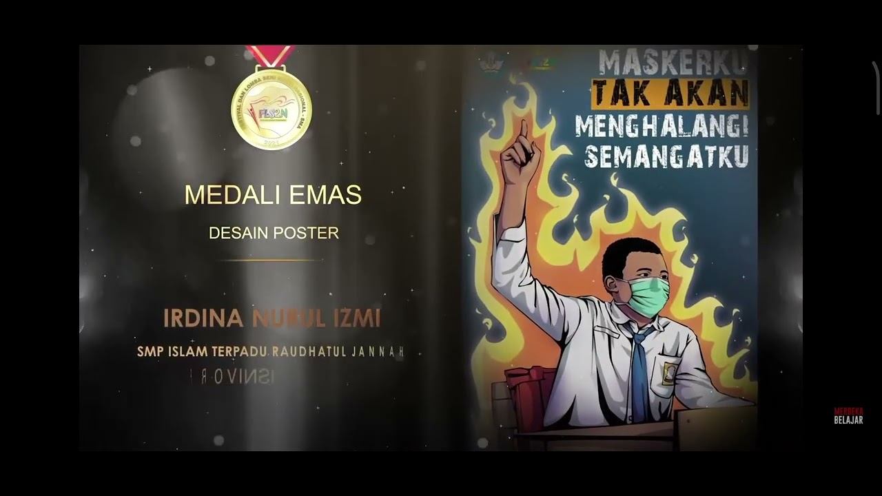 Juara FLS2N Design Poster tingkat SMP tahun 2021 - YouTube