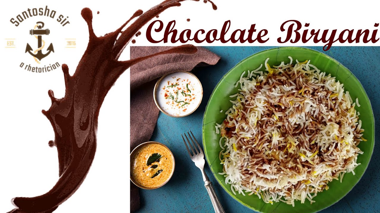 Chocolate Biryani | Paneer Dum Biryani | Santosha's Kitchen - YouTube