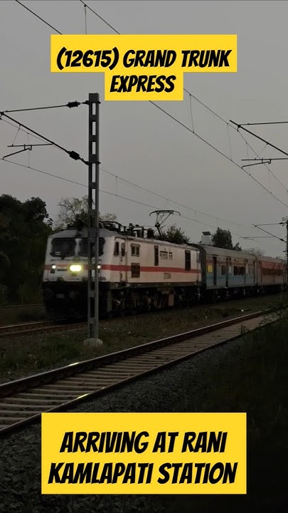 (12615) Grand Trunk Express Glides into Rani Kamlapati Station #IndianRailways#ViralShorts# ...