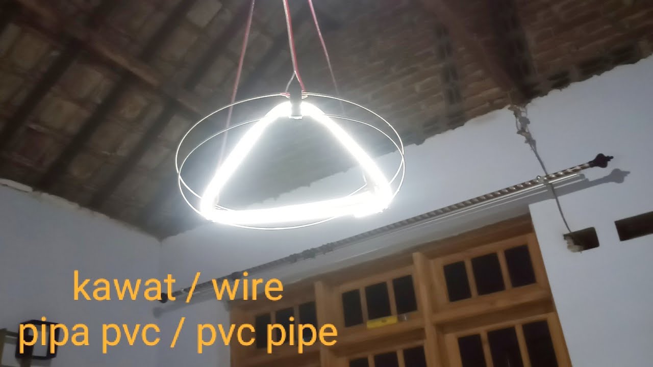 Home decor lamp | hanging lamp for living room from pvc pipe| lampu ...