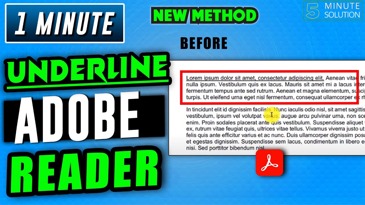 How To Underline In PDF 2023 Adobe Reader YouTube How To Underline In PDF 2023 Adobe Reader YouTube