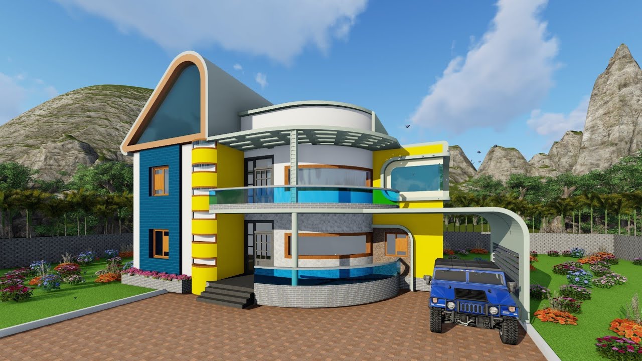 Residencial Building, House Exterior Design, Elevation 007 | MDF ...