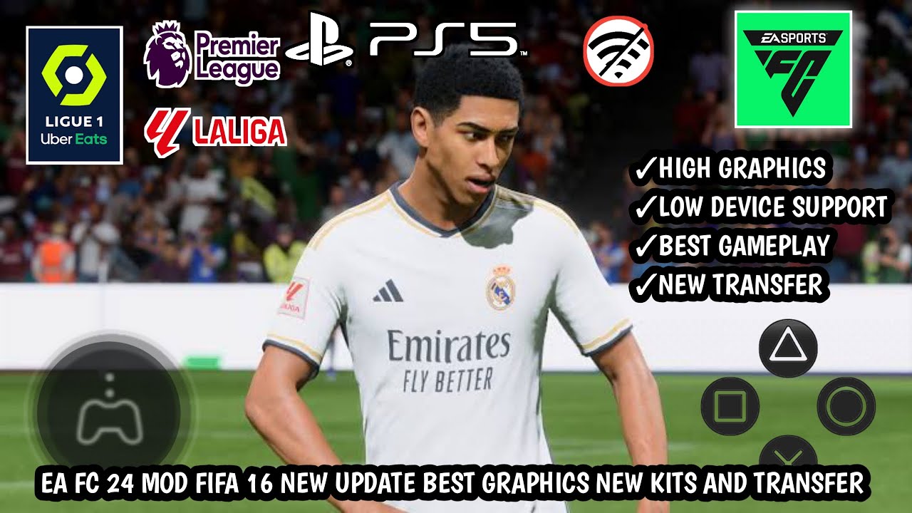 EA FC 24 MOD FIFA 16 ANDROID NEW UPDATE OFFLINE PS5™ patch HIGH ...