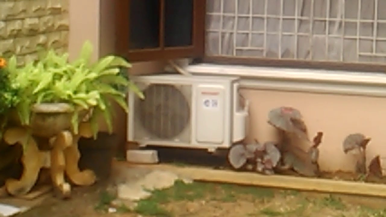 Sharp Air conditioner outdoor unit - YouTube