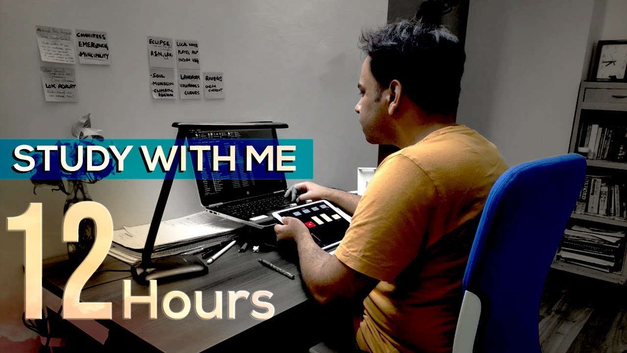 Study with me I 12 hours live session, UPSC aspirant (24th May) - YouTube