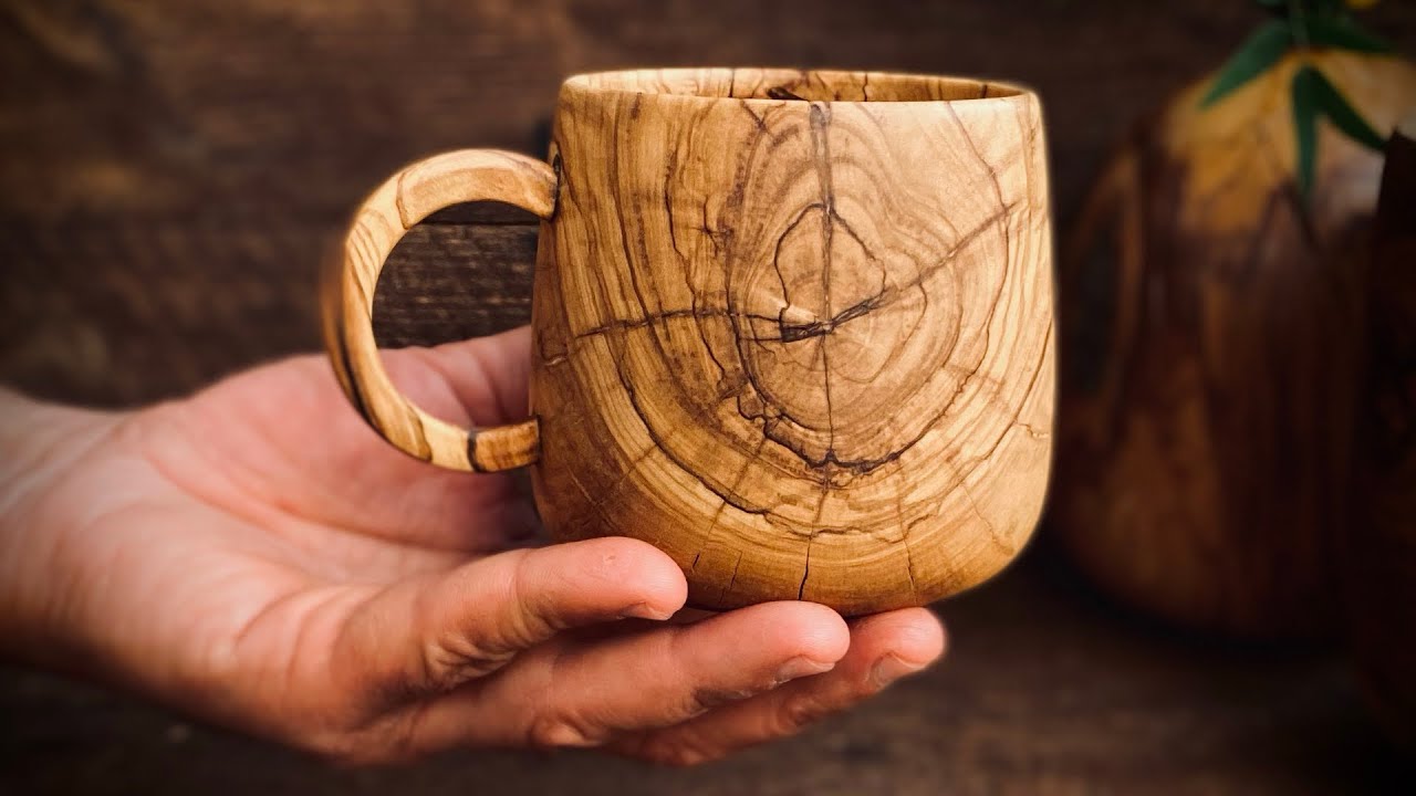 Make a wooden cup easily – suitable for beginners - YouTube
