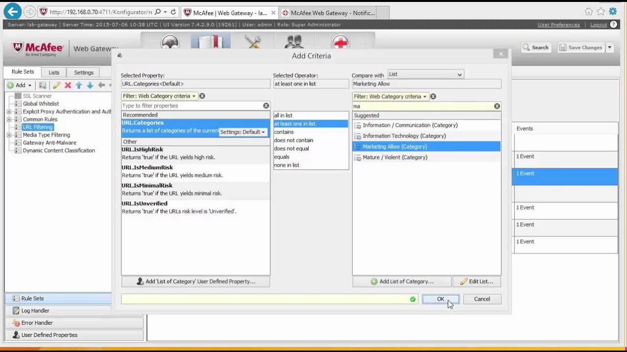 Mcafee Web Gateway (Part 4 Url Filtering based on Active Directory ) - YouTube