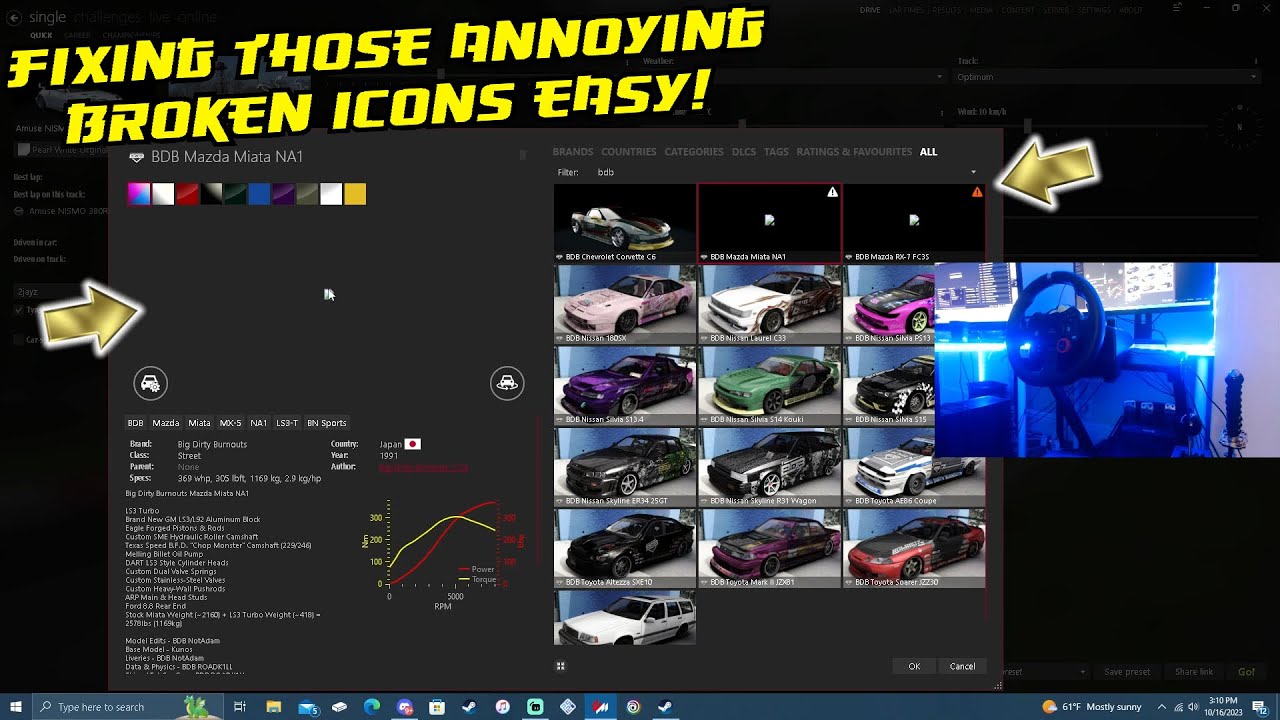 How To Fix Broken Cars & Skins Preview Icons EASY In Content Manager ...
