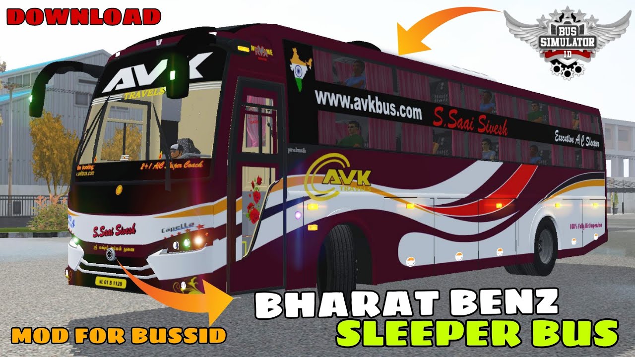 DOWNLOAD AVK BHARAT BENZ SLEEPER BUS MOD FOR BUS SIMULATOR INDONESIA# ...