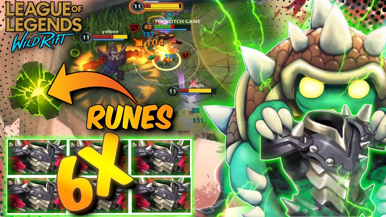 WILD RIFT RAMMUS 6X THORNMAIL | RAMMUS TO BROKEN IN WILD RIFT | LEAGUE ...