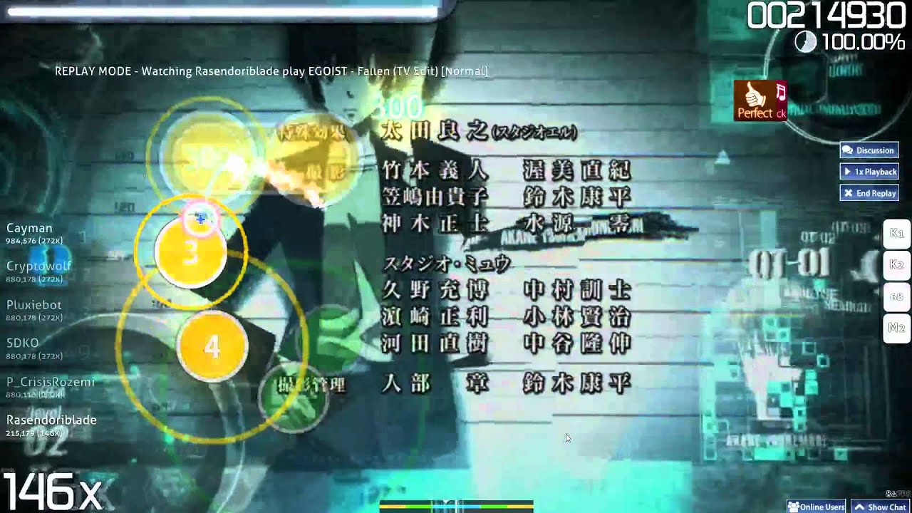 osu EGOIST - Fallen (TV Edit) 100% (normal) - YouTube