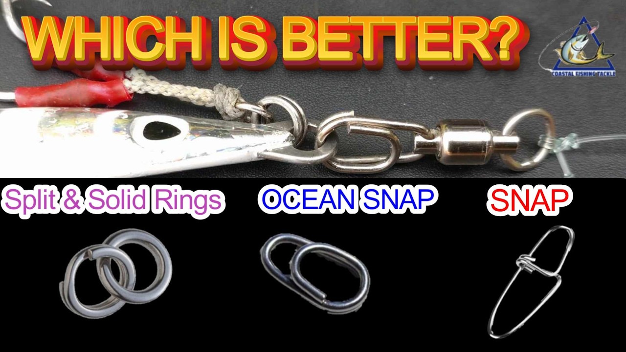 HOW TO CONNECT a LURE Lure Fishing OCEAN SNAP, Split & Solid Rings or SNAP Coastal Fishing ...