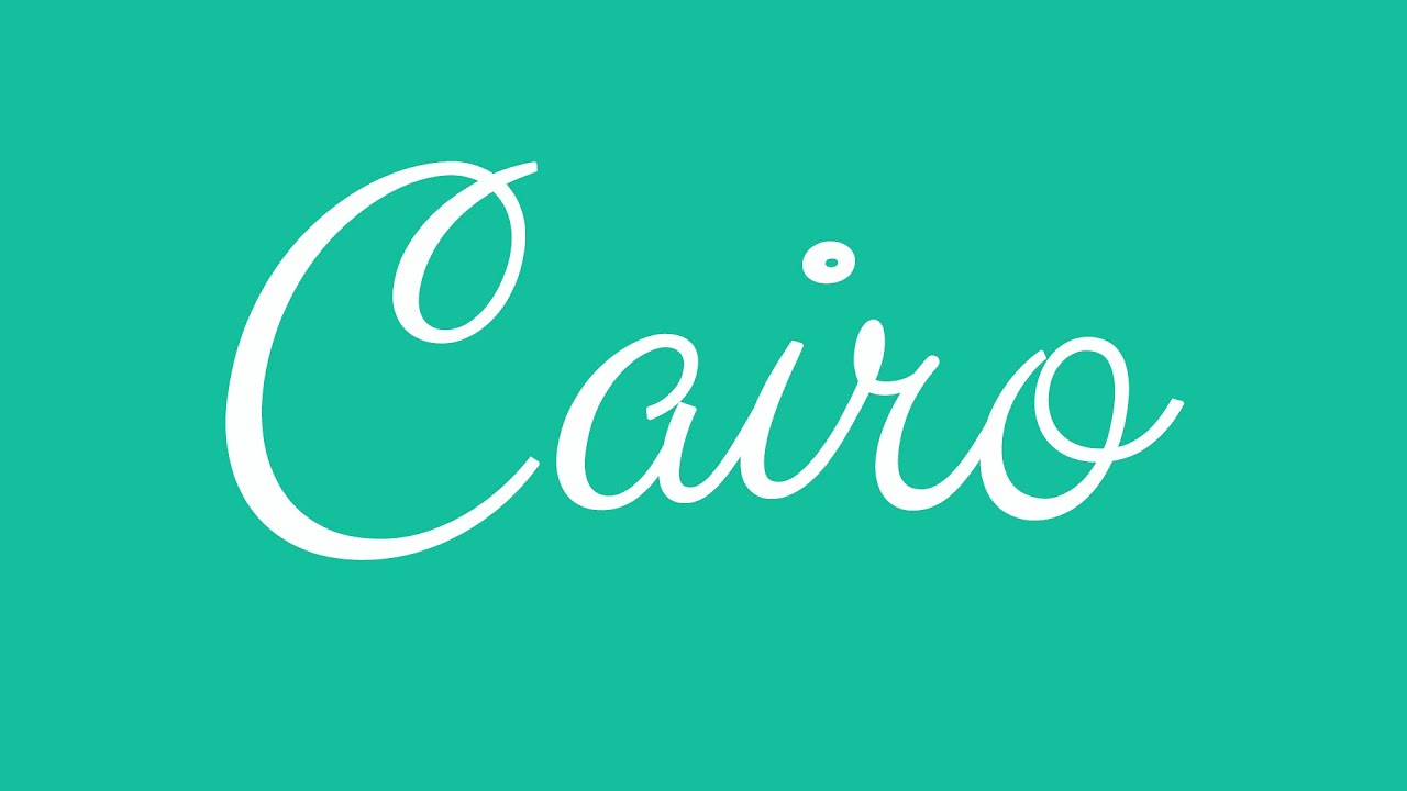 Learn how to Sign the Name Cairo Stylishly in Cursive Writing - YouTube