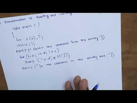 Arrays in C programming | C Program to Read and Write the Elements of ...