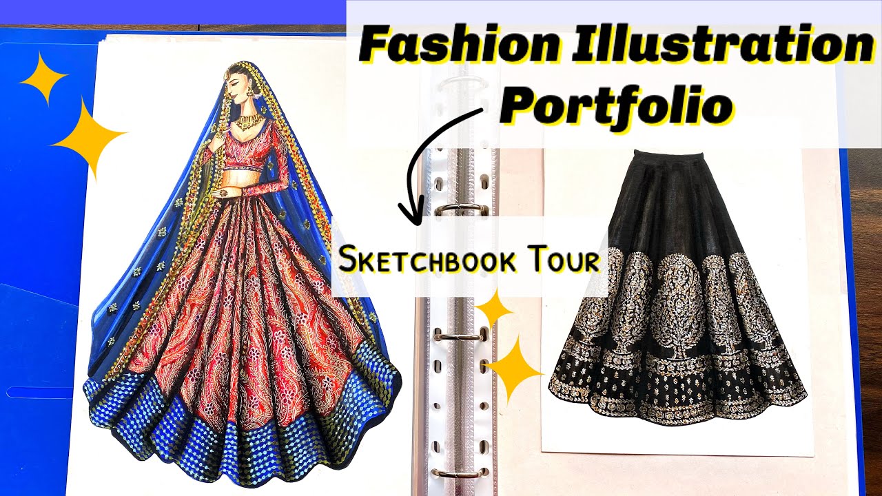 Fashion Illustration Portfolio | Sketchook Tour (Part-3) Art Studio by ...