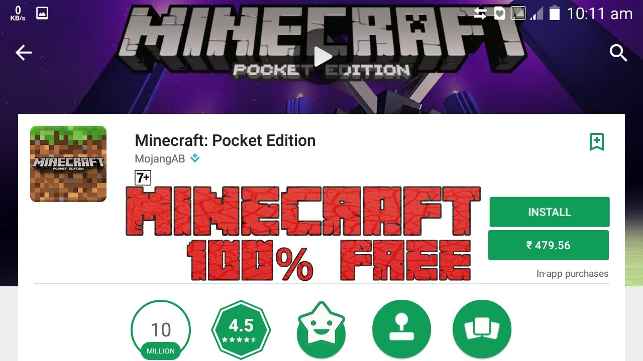 How to download MINECRAFT pocket edition in android || for free ...