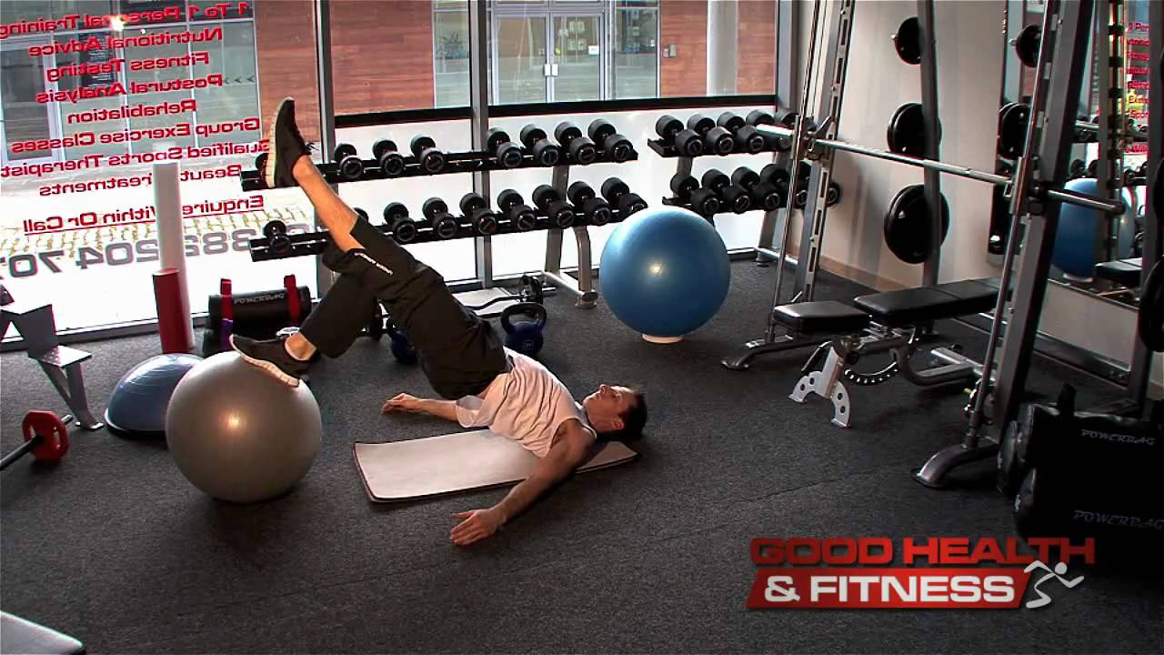 Legs - Single leg hip extensions on stability ball - YouTube