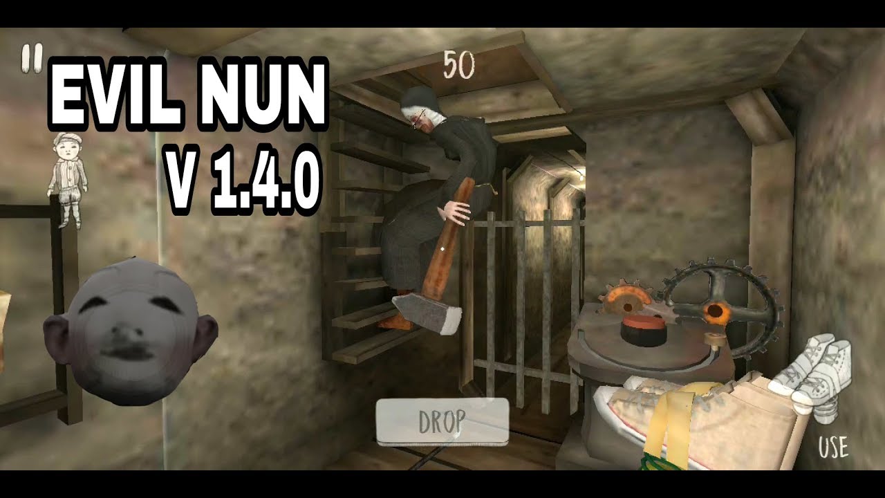 EVIL NUN Horror game New update v 1.4.0 game play - YouTube