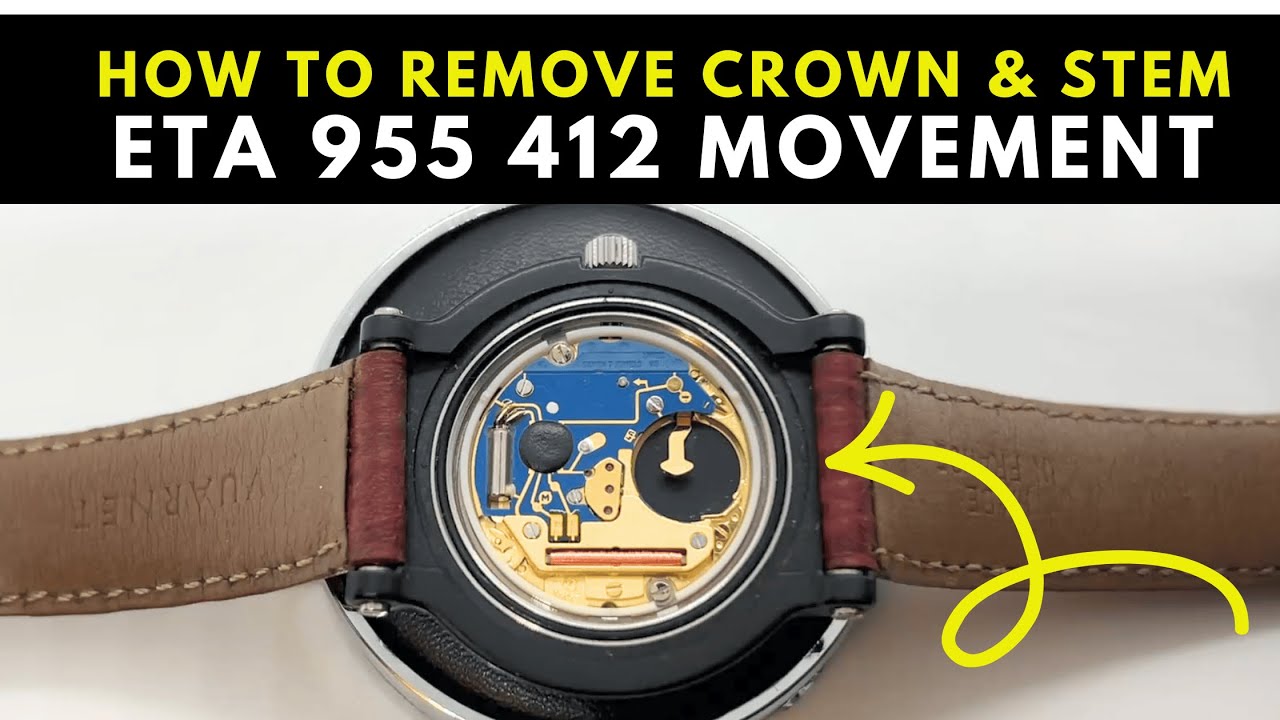 Crown and Stem Release Swiss ETA 955 412 Watch Movement - YouTube