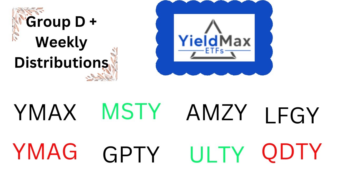 #YMAX Group D distributions 🔥 #MSTY #LFGY #YMAX #YMAG #ULTY #AMZY #SDTY ...