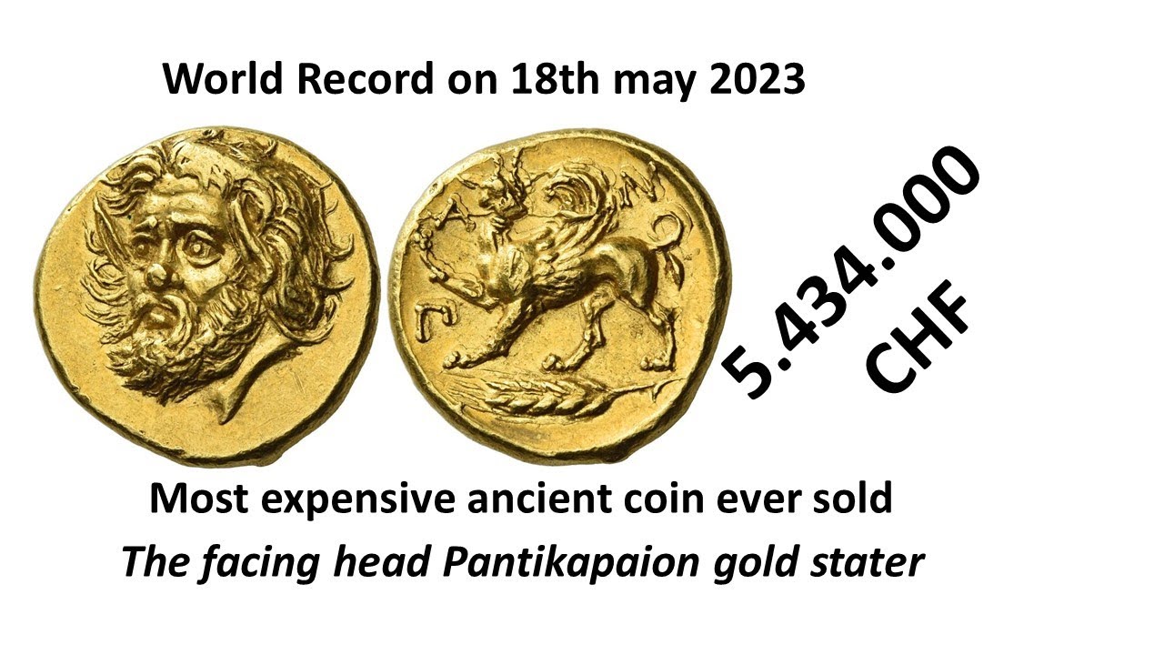 The facing head Pantikapaion gold stater - new most expensive ancient ...