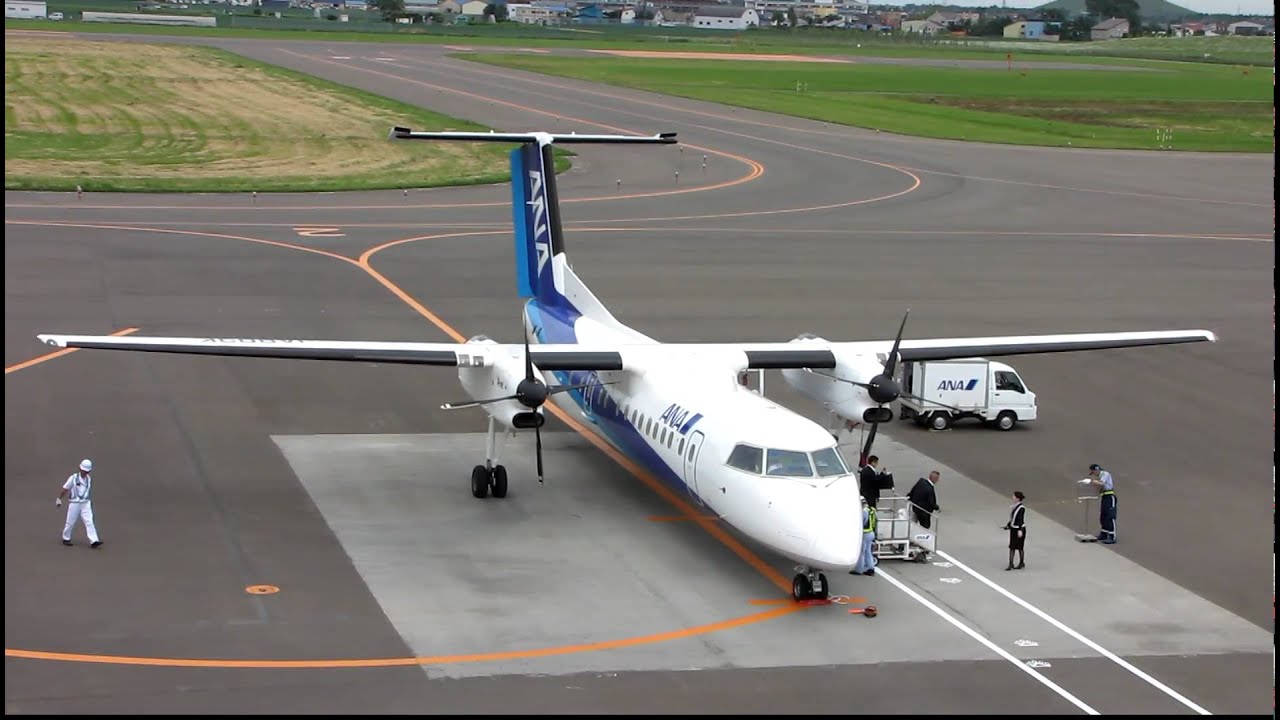 ANA(A-Net) DHC8-Q314 Landing@RJCO RWY14 - YouTube