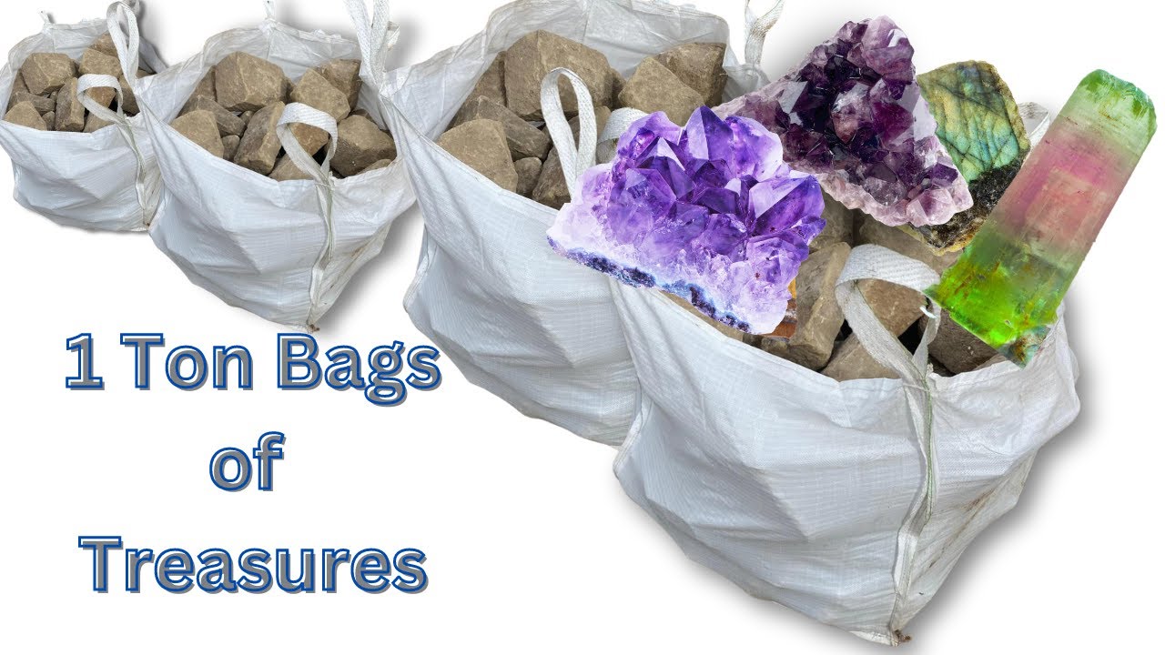 Enormous bags filled with stones - YouTube