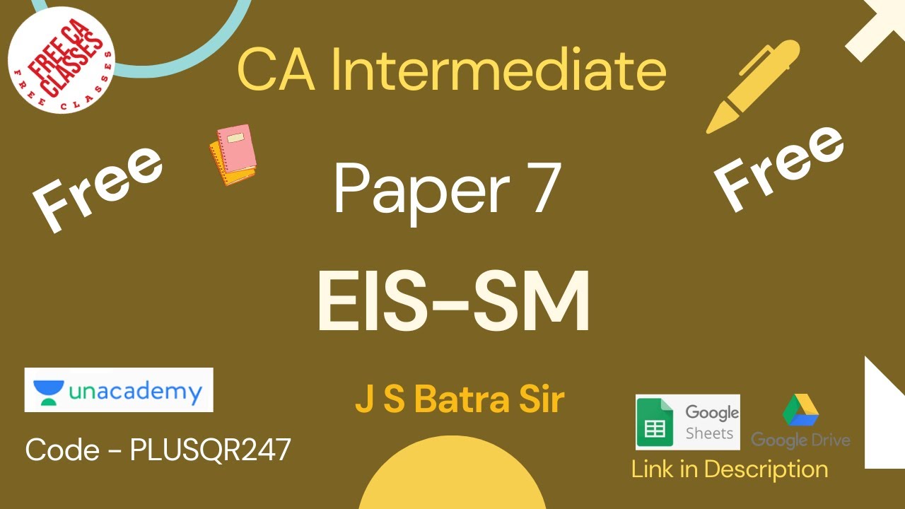 Free Paper 7 CA Inter EIS and SM classes | CA Inter/IPCC May 22 & Nov ...