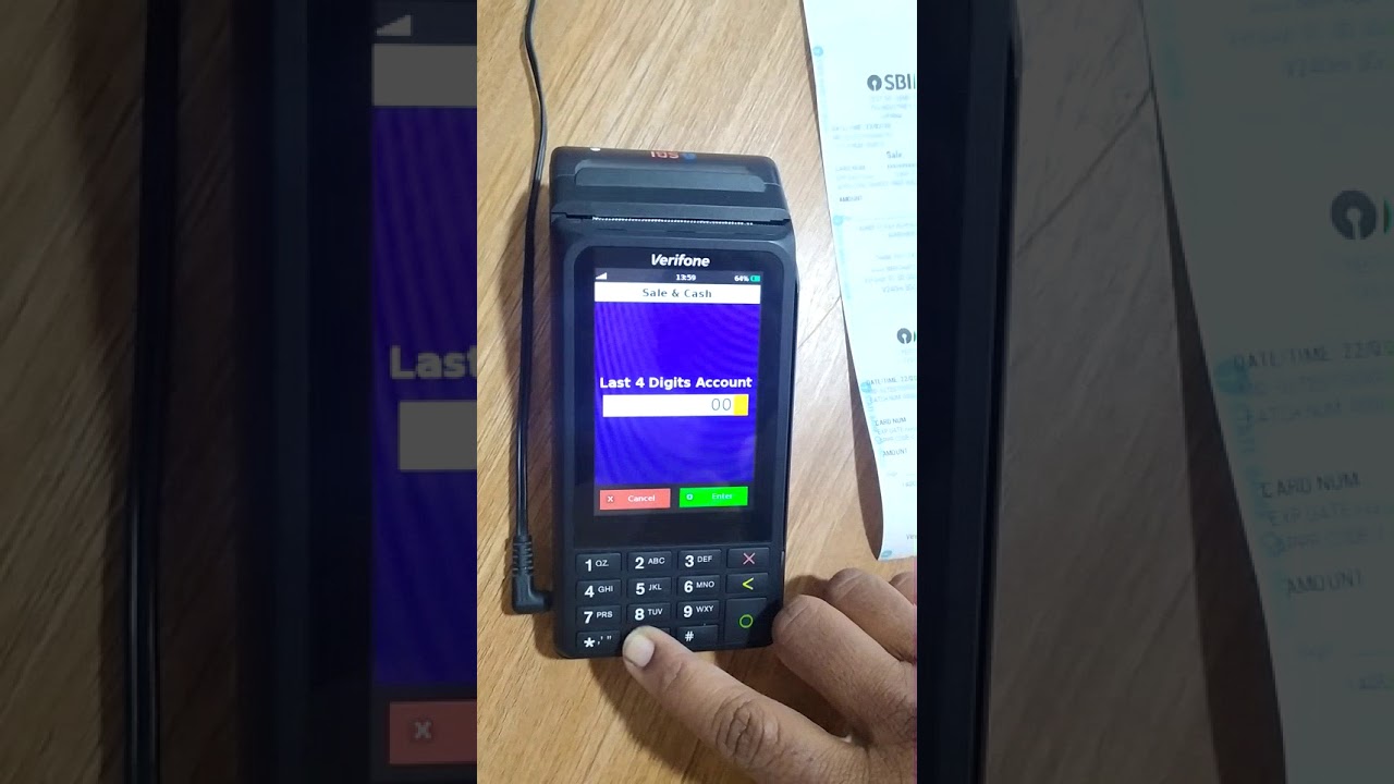 Basic functionality v240m 3g SBI POS - YouTube