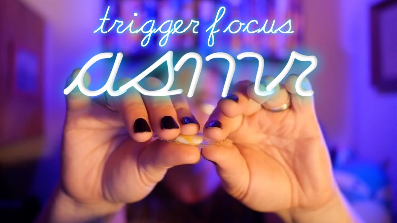 ASMR 25+ desk objects // trigger focus // basket of treasures on a ...