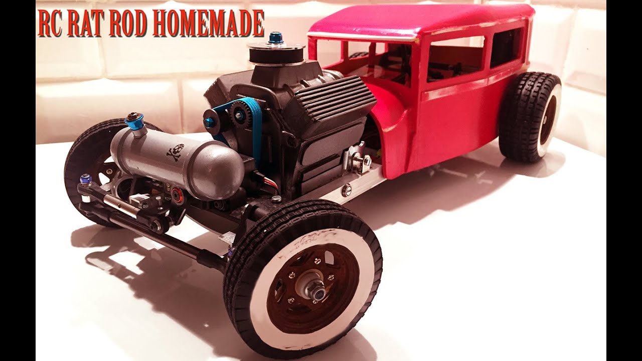 Rc Car Rat Rod Rwd Homemade 110 Part 35 V8 Engine Youtube