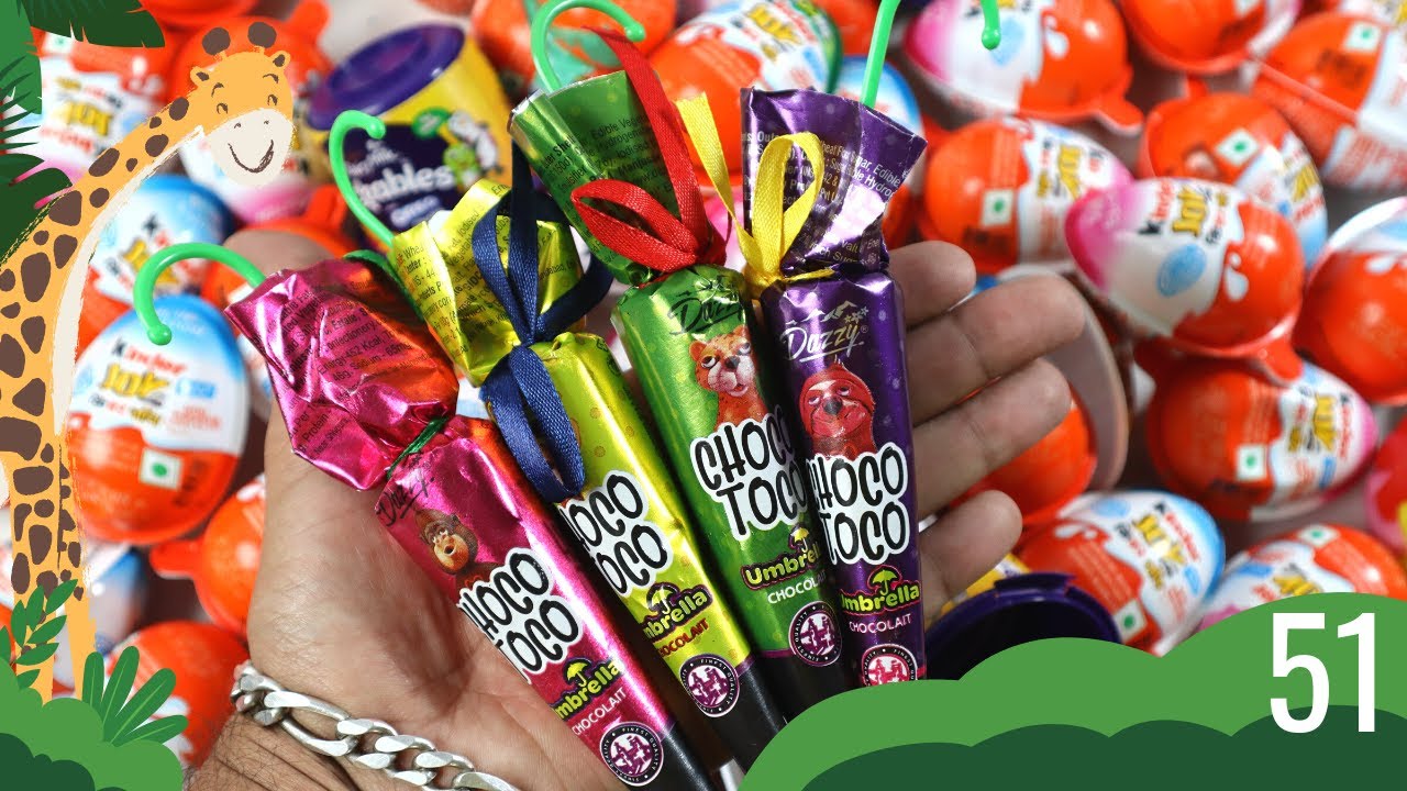 Choco toco umbrella chocolate cone unpacking - YouTube