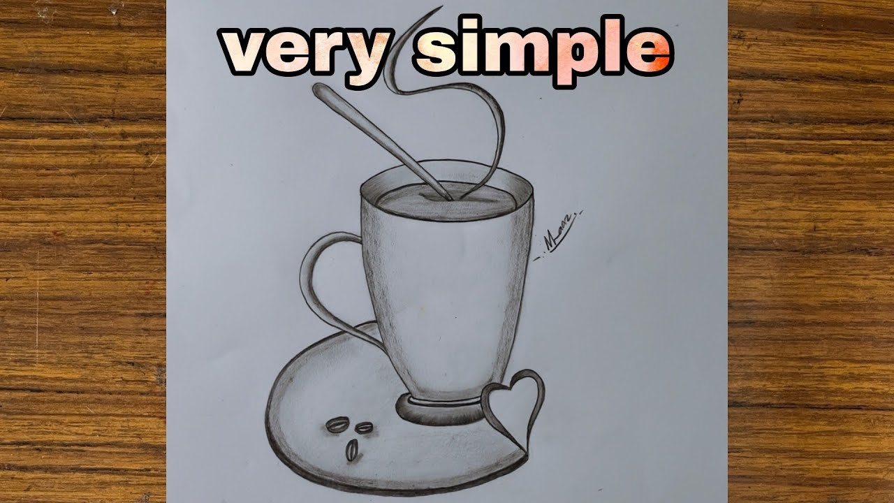 How to draw cup (easy tutorial drawing for beginners) - YouTube