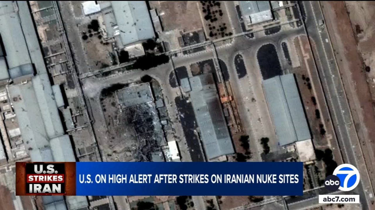 U.S. on high alert after strikes on Iranian nuclear sites - YouTube