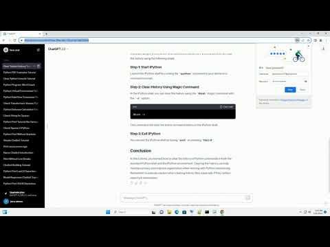 clear python history - YouTube