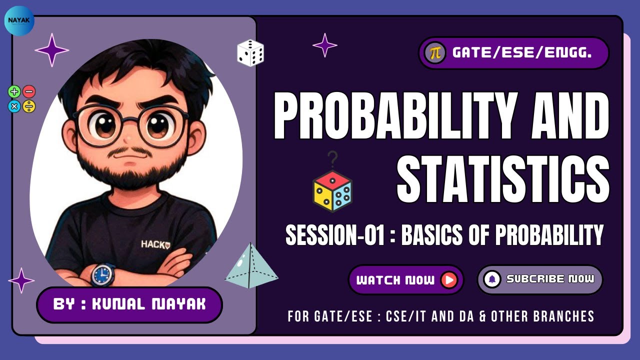 Probability and Statistics Engineering Mathematics | 2025 | Lecture 01 ...