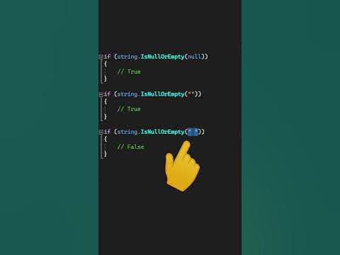 The Best Way To Check For Empty Strings In C# #shorts - YouTube