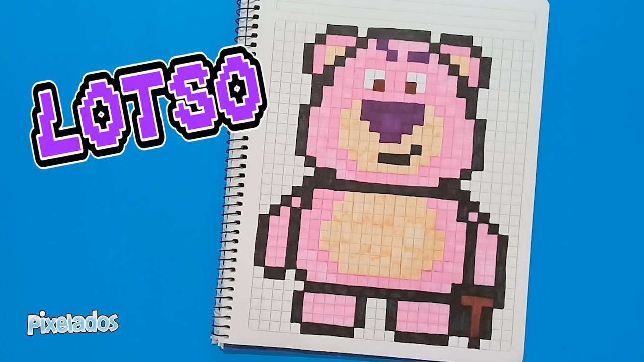 COMO DIBUJAR A LOTSO DE TOY STORY EN PIXEL ART - PIXELADOS - YouTube