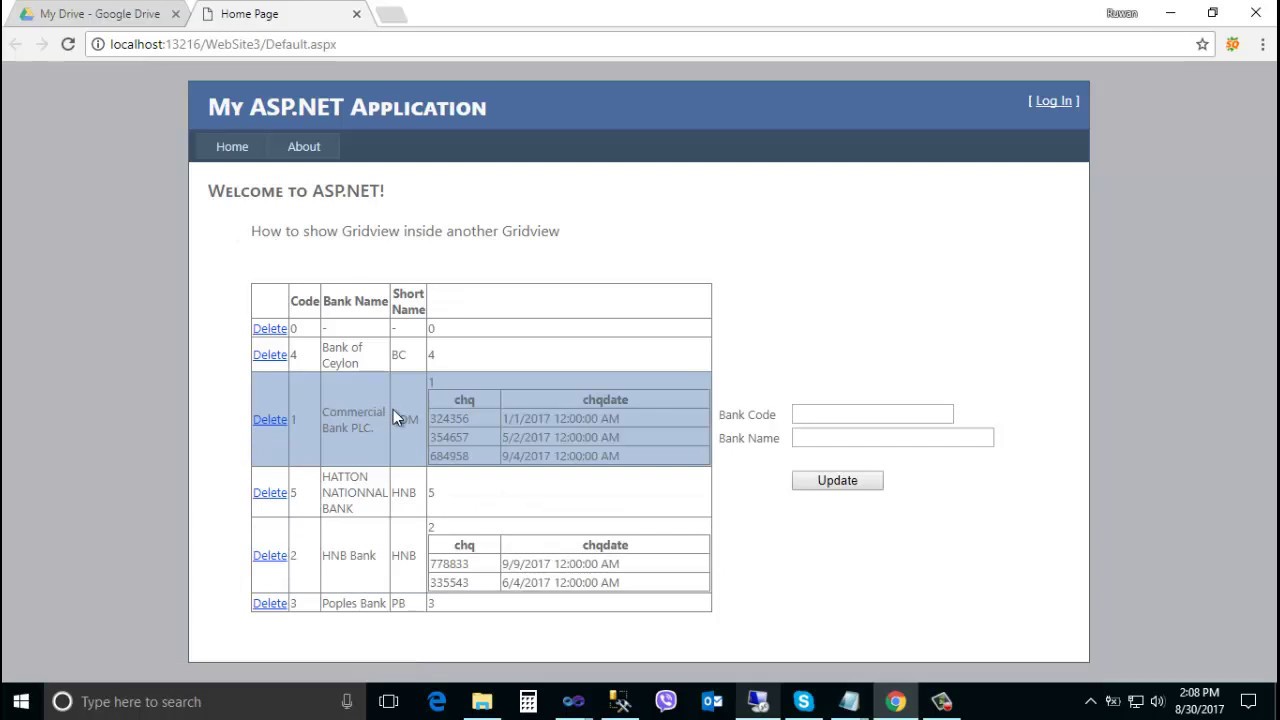 How To Show Gridview Inside Another Gridview Youtube 7338