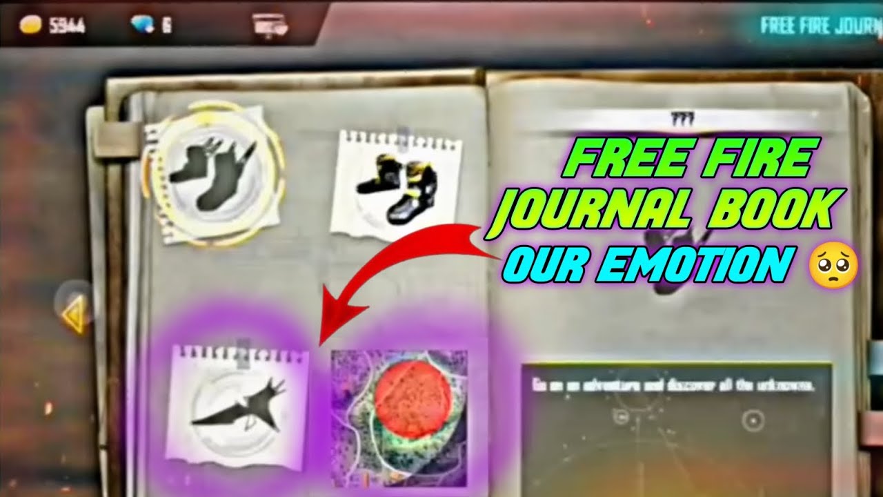 OLD FREE FIRE OUR EMOTION 😭 FF JOURNAL BOOK🥺 #oldfreefire #ff #gta# ...