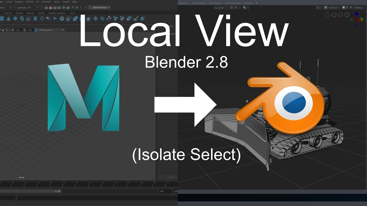 Local View for Blender 2.8 (Maya's Isolate Select) - YouTube