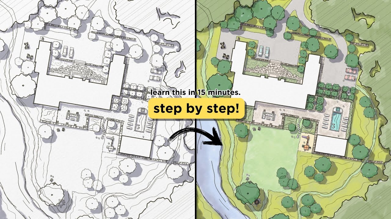 How To Hand Render A Residential Landscape Plan With Morpholio Trace ...