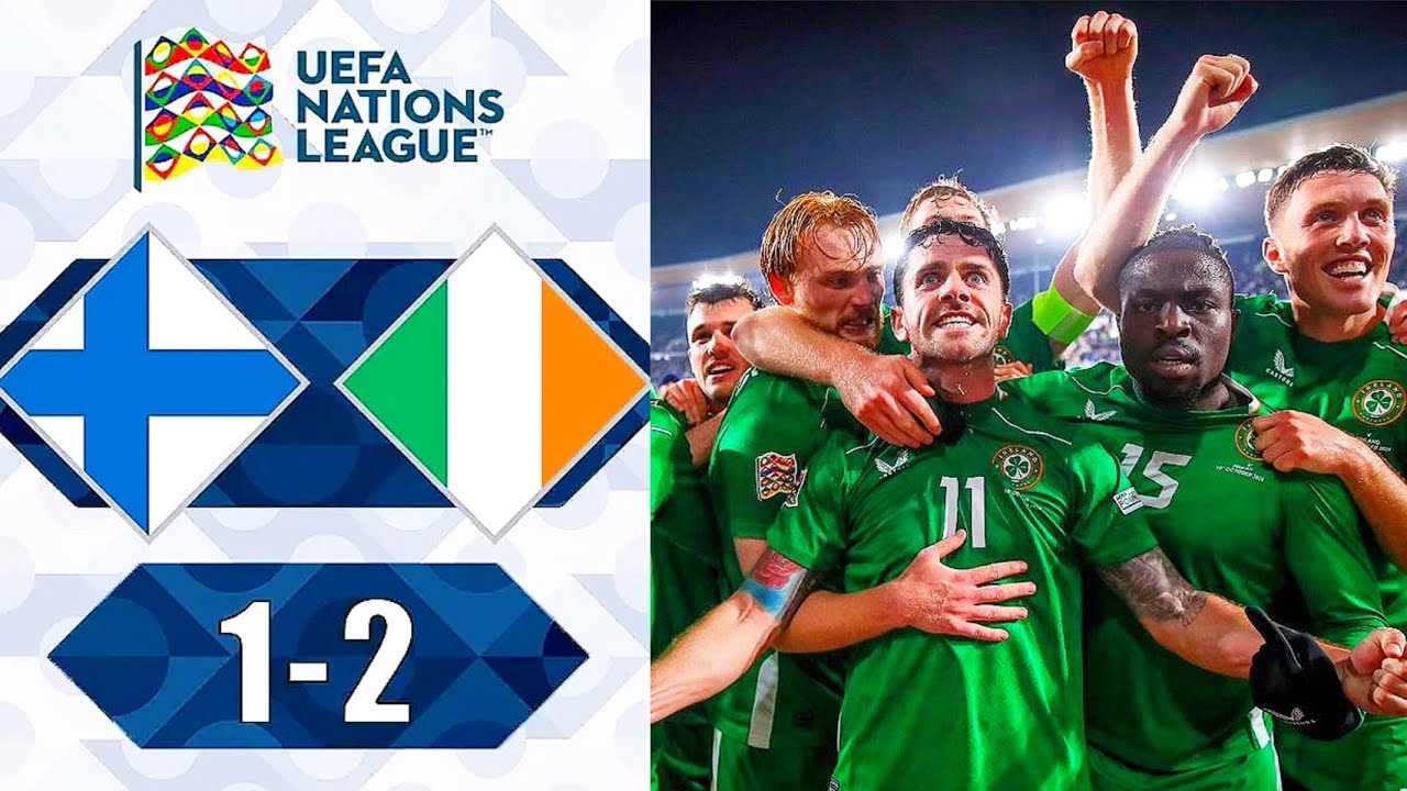 Finland vs Ireland (1-2) Highlights | UEFA Nations League 2024 ...