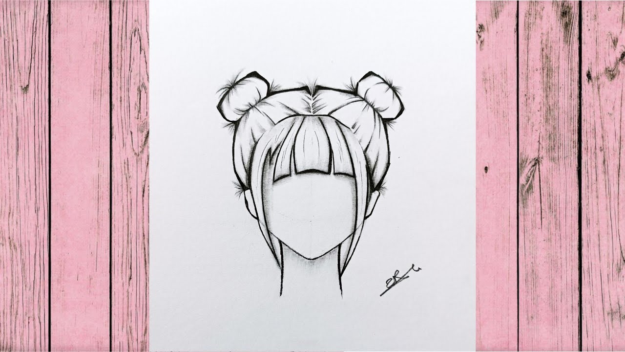 How to draw cute anime girl Step by step | Easy anime drawing | pencil ...