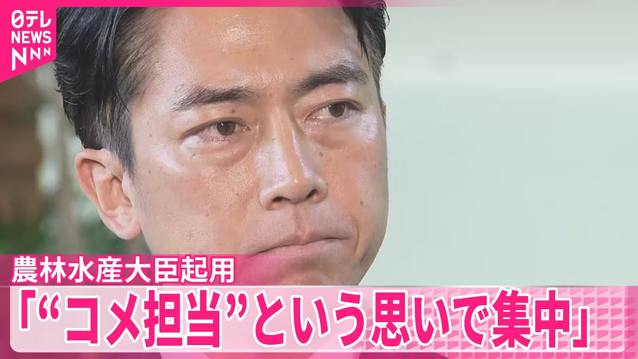 【小泉氏】「“コメ担当”という思いで集中」 石破首相が小泉氏と会談、農水相起用の考え伝える - YouTube