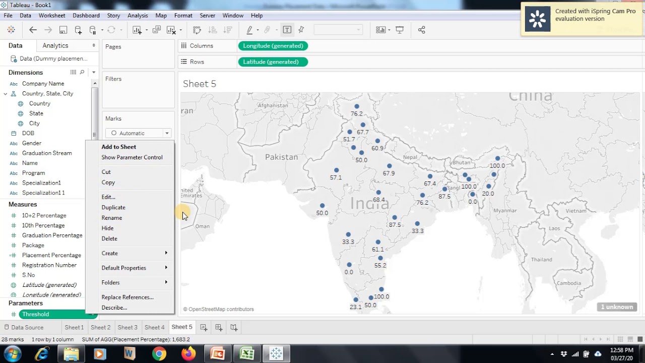 Interactive Maps in Tableau with Calculations and Parameters - YouTube