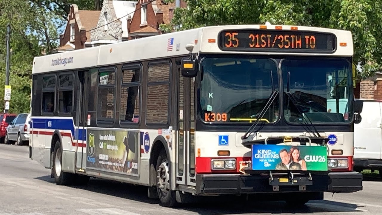 CTA 2008 New Flyer D40LF Bus 1696 On Rt 35 31st/35th - YouTube