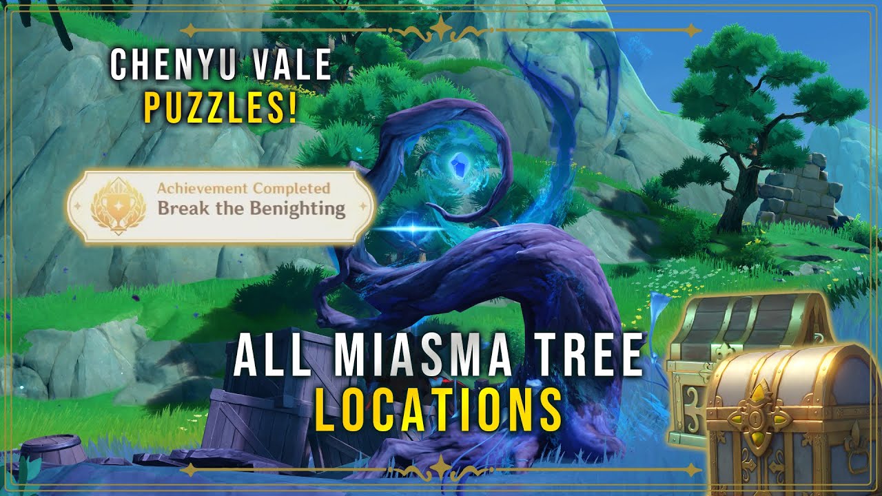 ALL 7 MIASMA TREE LOCATIONS | Break the Benighting Achievement | Chenyu ...