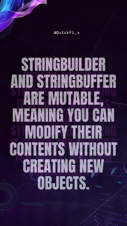 17100 String Vs Stringbuilder In Java Key Differences Explained Shorts Interview Youtube